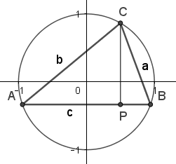 Le barycentre – le point P au pied de la hauteur